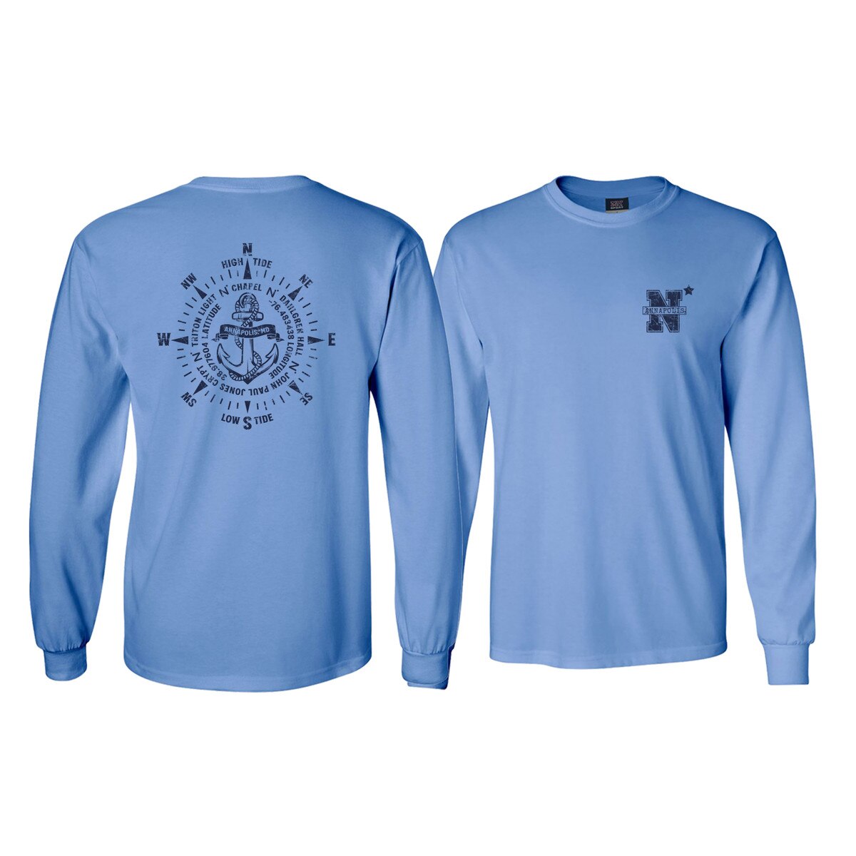 U.S. Naval Academy Store | Long Sleeve Tee N*/Compass Rose