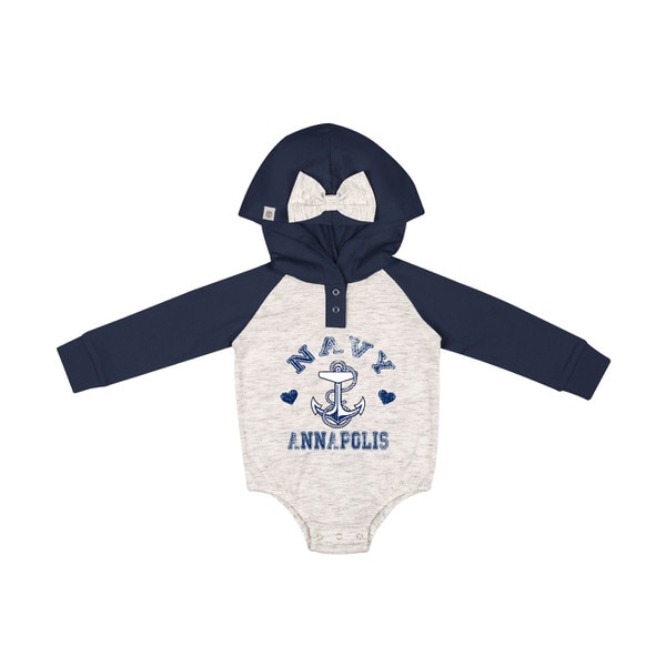 U.S. Naval Academy Store | Infant Navy Anchor Hooded Onesie