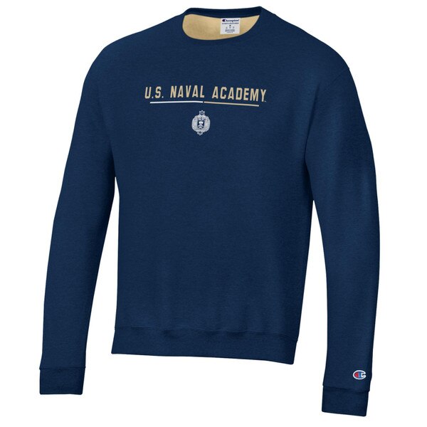 U.S. Naval Academy Store | Men's USNA Crest Stadium Crew Sweatshirt